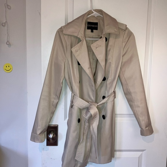 Express | Jackets & Coats | Express Trench Coat Rain Coat Tan Xs | Poshmark
